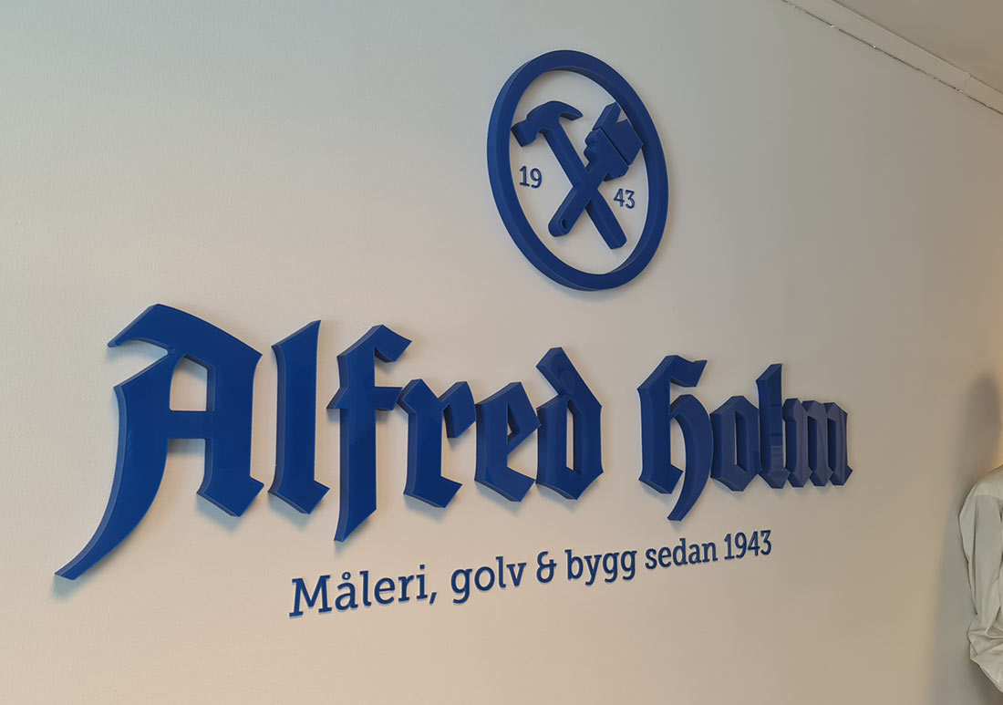 Utskuren logotyp i frigolit - beställ din egna utskurna friogolitskylt